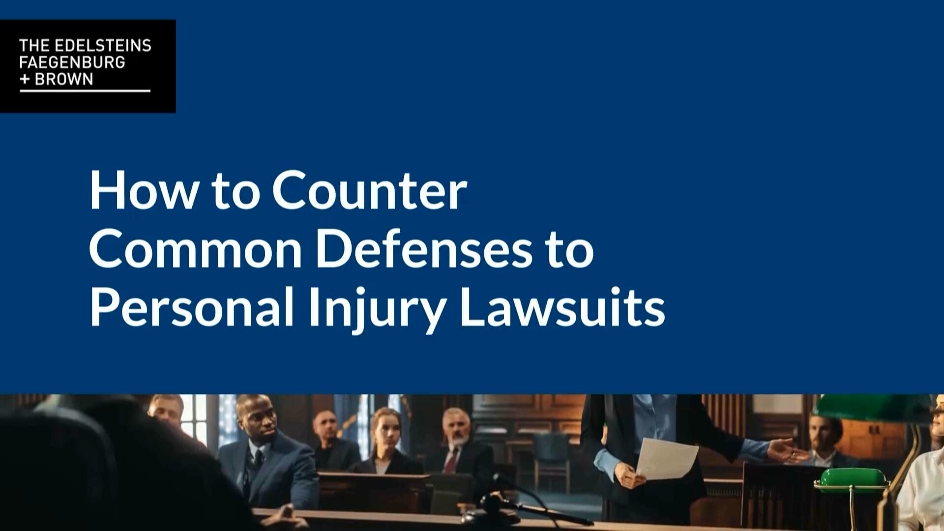 Glenn Faegenburg Discusses How to Counter Common Defenses in Personal ...